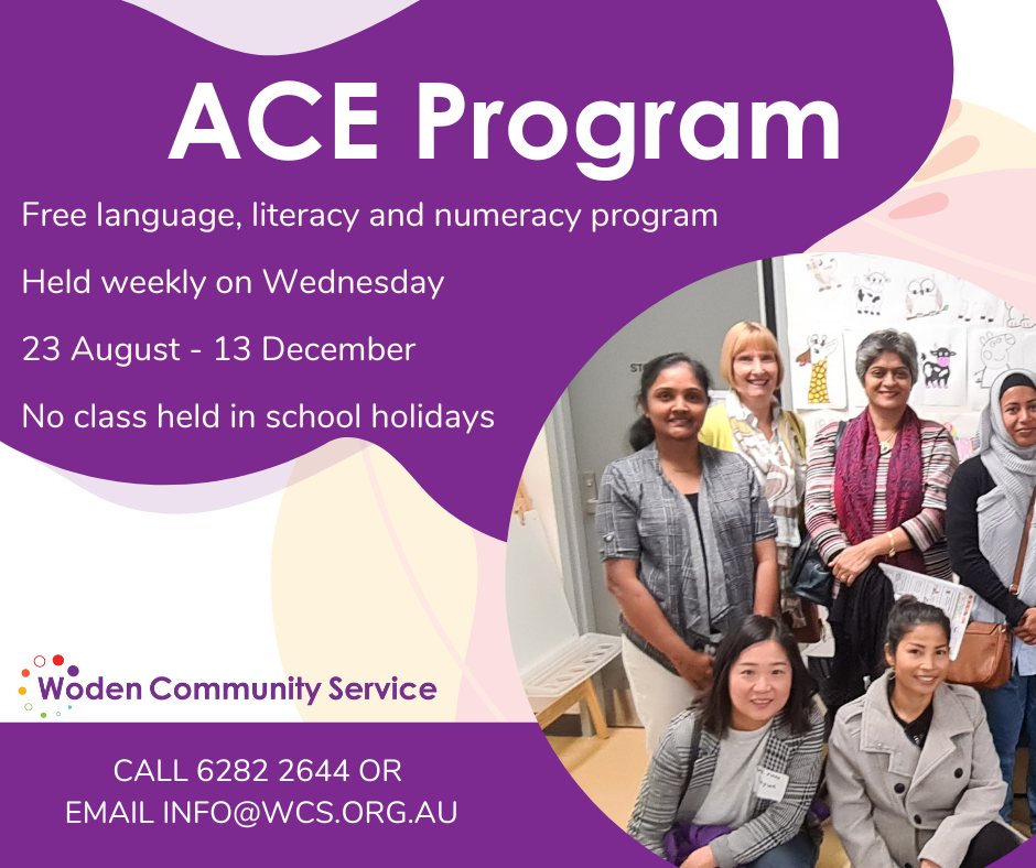WCS seeks participants for the ACE English program - Woden Community ...